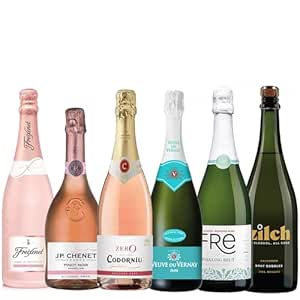 Amazon.com: Sparkling and Sparkling Rosé Non-Alcoholic Wine Date Night Mixed 6 Pack Includes ...