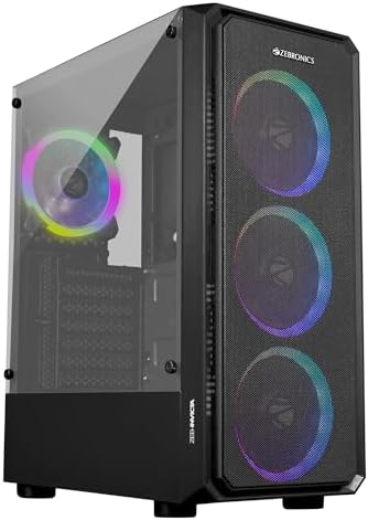 Amazon.in: Buy ZEBRONICS Invicta Mid-Tower Premium Gaming Cabinet ATX ...