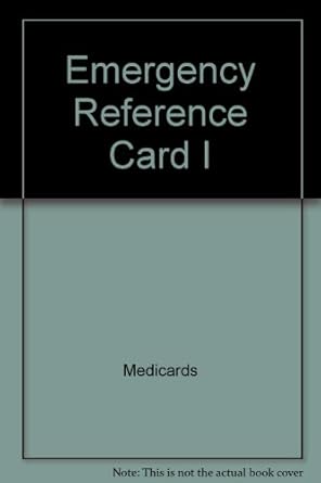 Buy Emergency Reference Card I Book Online at Low Prices in India ...