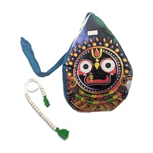 MAYAPURI Lord Jagannatha Printed Chanting Bag | Beads Bag with Zip ...