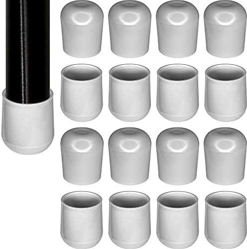 Folding Chair Leg Caps Gray 7/8 Inch (16 Pack) - Heavy Duty Nylon Chair ...