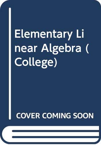 Elementary linear algebra: Larson, Ron: 9780669145830: Amazon.com: Books