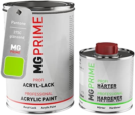 MG PRIME Pantone 375C Green glänzend Acryl-Lack 1,5 Liter / 1500 ml ...