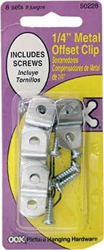 OOK 50228 1/4-Inch Offset Clip with Hardware - Hardware Hairpin Clips ...