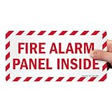 ・ブランド:SmartSign・製造元:MySafetySign・製造元/メーカー部品番号:LB-1534-PL-05x10・丈夫なプラスチック: 「Fire Alarm Panel Inside」サインは、厚さ55ミルのHDPE (高密度...