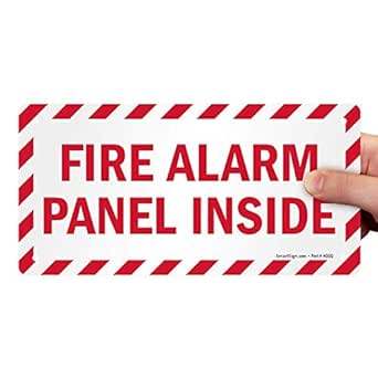 Amazon.com: SmartSign 5 x 10 inch “Fire Alarm Panel Inside” Sign with ...