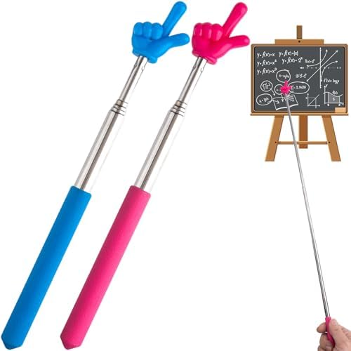 Amazon.com : PAGOW 2 Pcs Retractable Teacher Pointer Sticks, Hand Pointer Stick, Student Finger ...