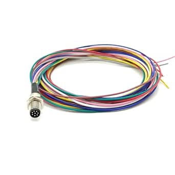 Amazon.com: keisnoaja M8 8 Pin Male Cable Connector Circular Straight A Coding Panel Mount ...