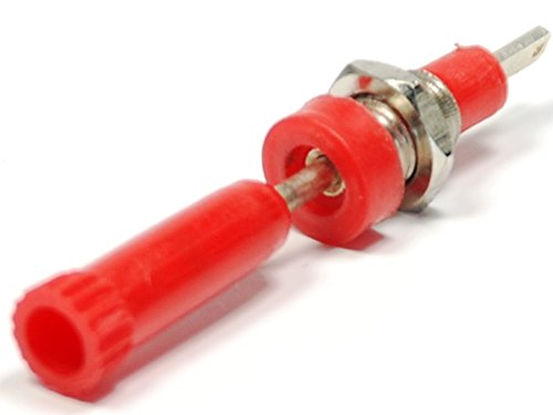 2mm Banana Stackable Male Plug + Matching Female Socket: 4 Pairs-2 Red ...