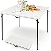 Amazon.com: Goplus 34" Square Folding Card Table, Portable Plastic ...