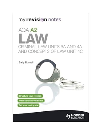 My Revision Notes: Aqa A2 Law: Criminal Law Units 3a and 4a and ...