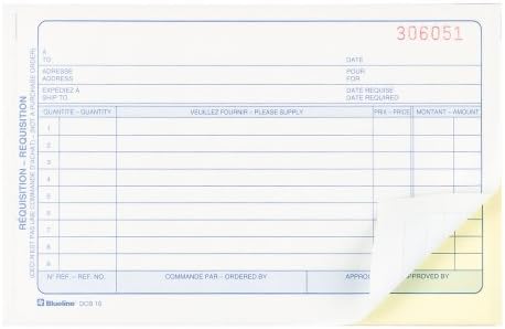 Blueline Delivery Receipts 50 Numbered Carbonless Duplicates Bilingual ...