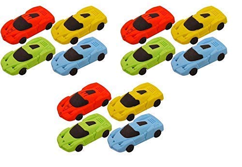Supreme Qualiy Shopee Return Gifts Pack of 12 3D Car Shaped Eraser ...