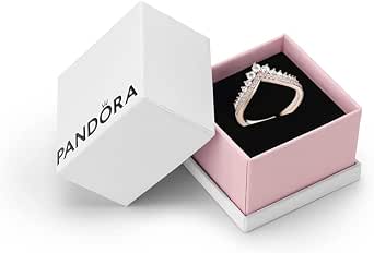Pandora Timeless Women's 14k Rose Gold-Plated Princess Sparkling Cubic ...