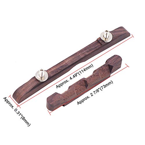 Snapklik.com : Mandolin Bridges Rosewood Height Adjustable Compensated ...
