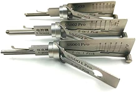 SS001 Tools Lock Pick Tool for Double-Groove Door Lock,Pro 2 in 1 ...