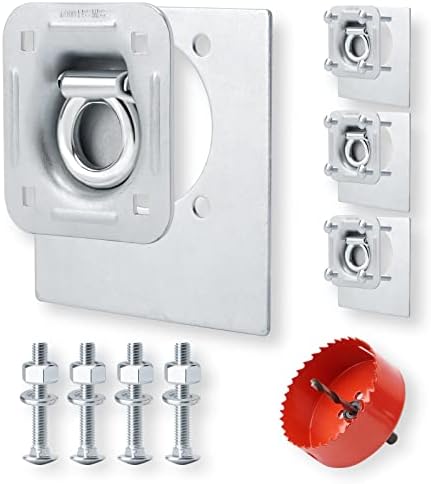 SPARKWHIZ Recessed D Ring Tie Down Anchor Kit, Trailer Tie Down Anchor ...