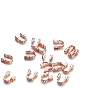 Amazon.com: 100Pcs Rose Gold 4.5x4mm Wire Protectors Guardian ...