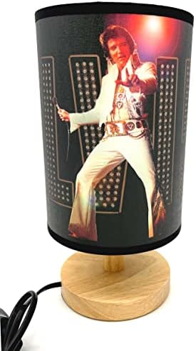 Elvis Table Lamp Bedside Night Light Wood Base Room Decoration or Great ...
