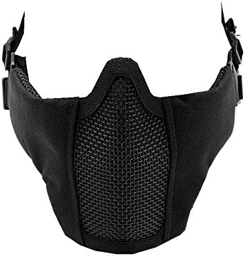 HTUK® Airsoft Tactical Half Face Fencing Mask Protective Guard Metal ...