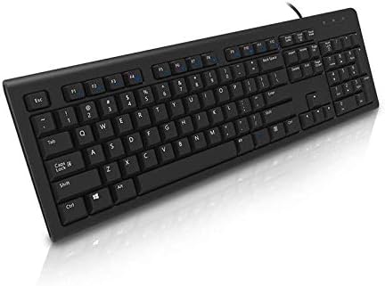 Amazon.com: SolidTek Standard 104 Keys US English Black USB Wired ...