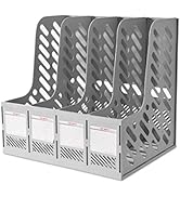 Amazon.com: SAYEEC Desktop File Magazine Folder Holder 3 Section ...