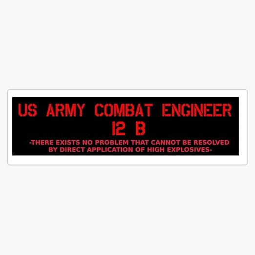 Amazon.com: US Army Combat Engineer Sticker Bumper Sticker Vinyl Decal ...