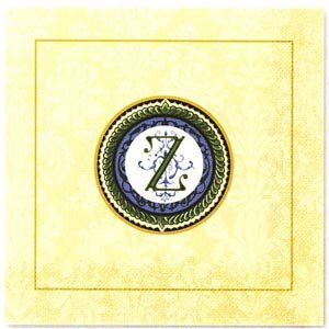 Punch Studio Monogram Beverage Napkin "Z" : Amazon.in: Home & Kitchen
