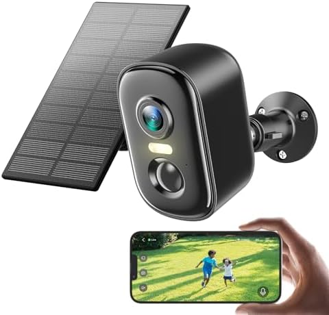 Amazon.com : Solar Security Cameras Wireless Outdoor, 2K Battery ...