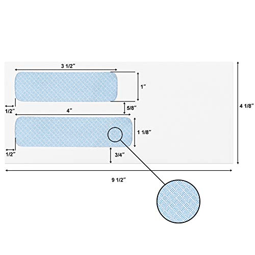 Snapklik.com : ValBox 500 Count #10 Double Window Envelopes 4-1/8x9-1/2 ...