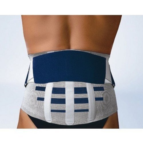 Bauerfeind LumboLoc Forte ES Back Support, 4, Titanium/Gray with Blue ...