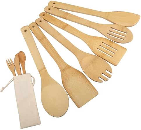 Amazon.com: NOYI TRAXD 6-Piece Bamboo Wooden Spoons for Cooking Wood ...