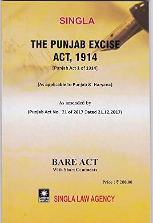 Amazon.in: Buy PUNJAB EXCISE ACT, 1914 Book Online at Low Prices in ...