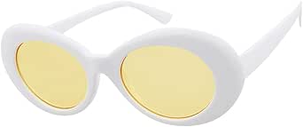 Amazon.com : Oval Sunglasses Retro Vintage Clout Glasses Round Lens ...