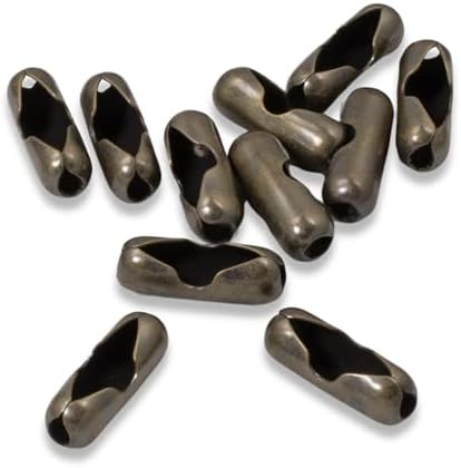 Amazon.com: 50 Antique Brown Ball Chain Connectors #6, 3.2mm, Fan Pull ...