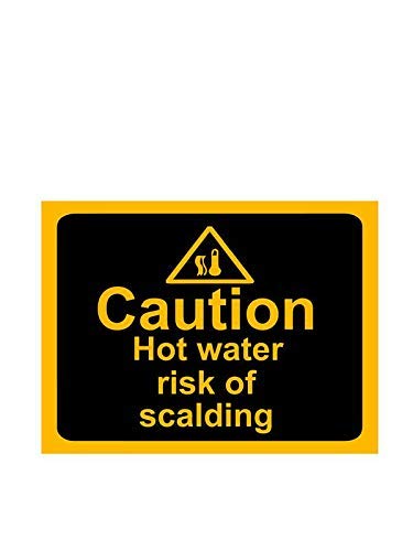 VVWV Hot Water Risk Of Scalding Sign Sticker For Hospital Clinic Office ...