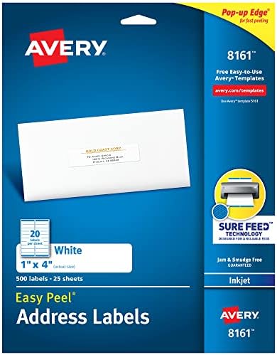 White Easy Peel Address Labels with Sure Feed : Amazon.ca: Office Products
