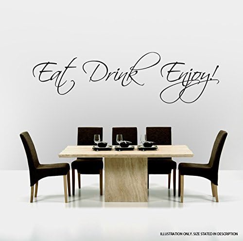 Eat Drink Enjoy Dining Kitchen Bar Vinyl Wall Art Sticker Decal Mural ...