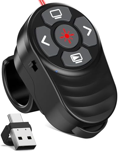 Amazon.com: Wireless Finger Ring Presentation Clicker, 2-in-1 USB Type ...