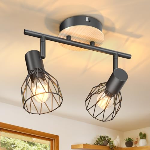 Kimjo Spot Light Fittings 2 Way Ceiling Lights – Rotatable Led Ceiling ...