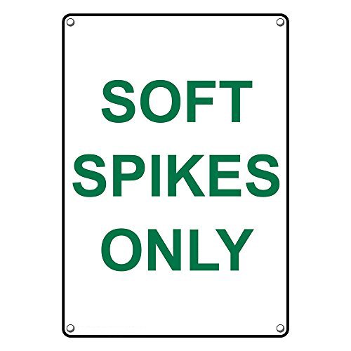 Amazon.com: Weatherproof Plastic Vertical Soft Spikes Only Sign with ...