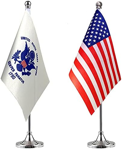 Amazon.com: LoveVC US Army Gold Crest Desk Flag Small Mini USA Military ...