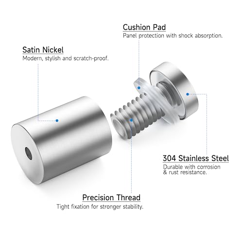 Snapklik.com : LuckIn 8 Pack Standoff Screws For Acrylic