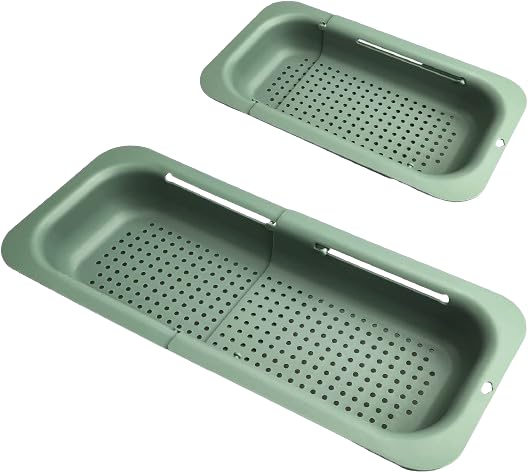 EZYHOME Extendable Colander Strainer Over The Sink, Retractable Kitchen ...