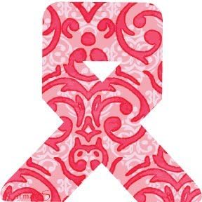 Amazon.com: Pink Pattern Ribbon Art Sticker MSABC : Automotive