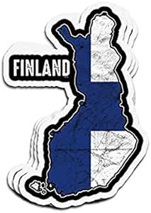 Amazon.com: Finland Map Finland - Sticker Graphic - Auto, Wall, Laptop ...