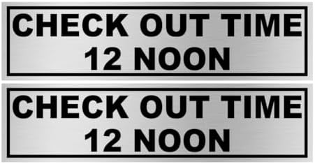 Ordershock Check Out Time 12 Noon Sign Board For Shop, Mall Sunboard ...