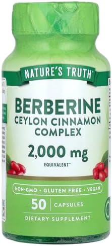 Amazon.com: Berberine with Ceylon Cinnamon Complex | 2,000mg | 50 Vegan Capsules | Vegan, Non ...