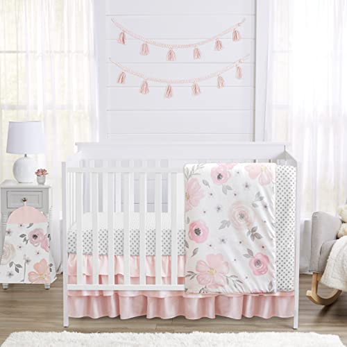 Sweet Jojo Designs Solid Color Blush Pink Shabby Chic Harper Baby Girl ...
