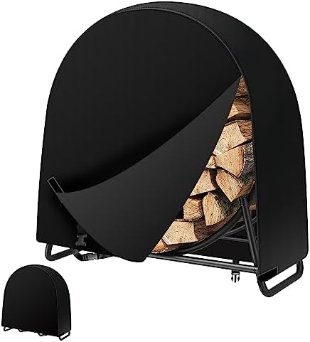 Amazon.com : DTNESS 40 Inch Firewood Log Rack Cover 104 x 102 x 61 cm ...